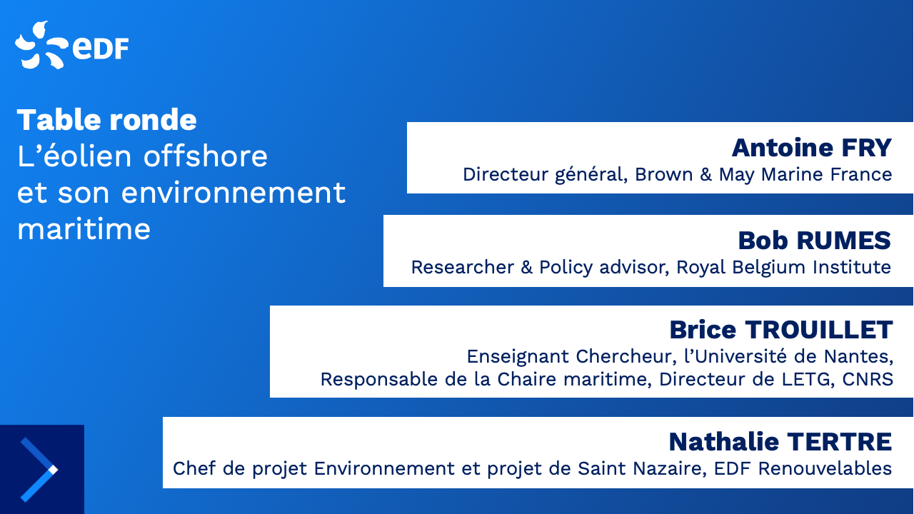 Table ronde : L’éolien offshore et son environnement maritime ...